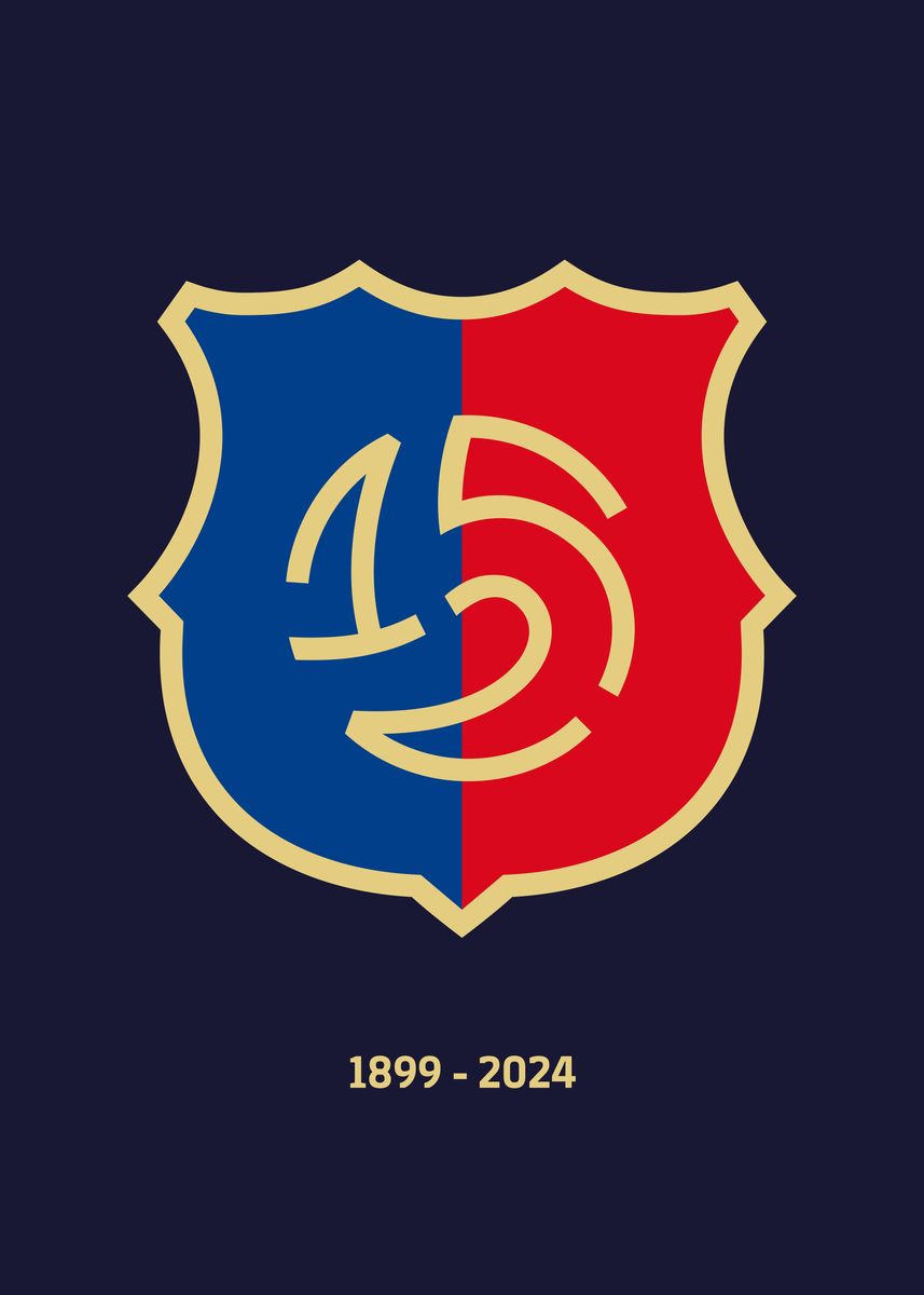 'FCB 1899-2024' Poster, picture, metal print, paint by Barça | Displate