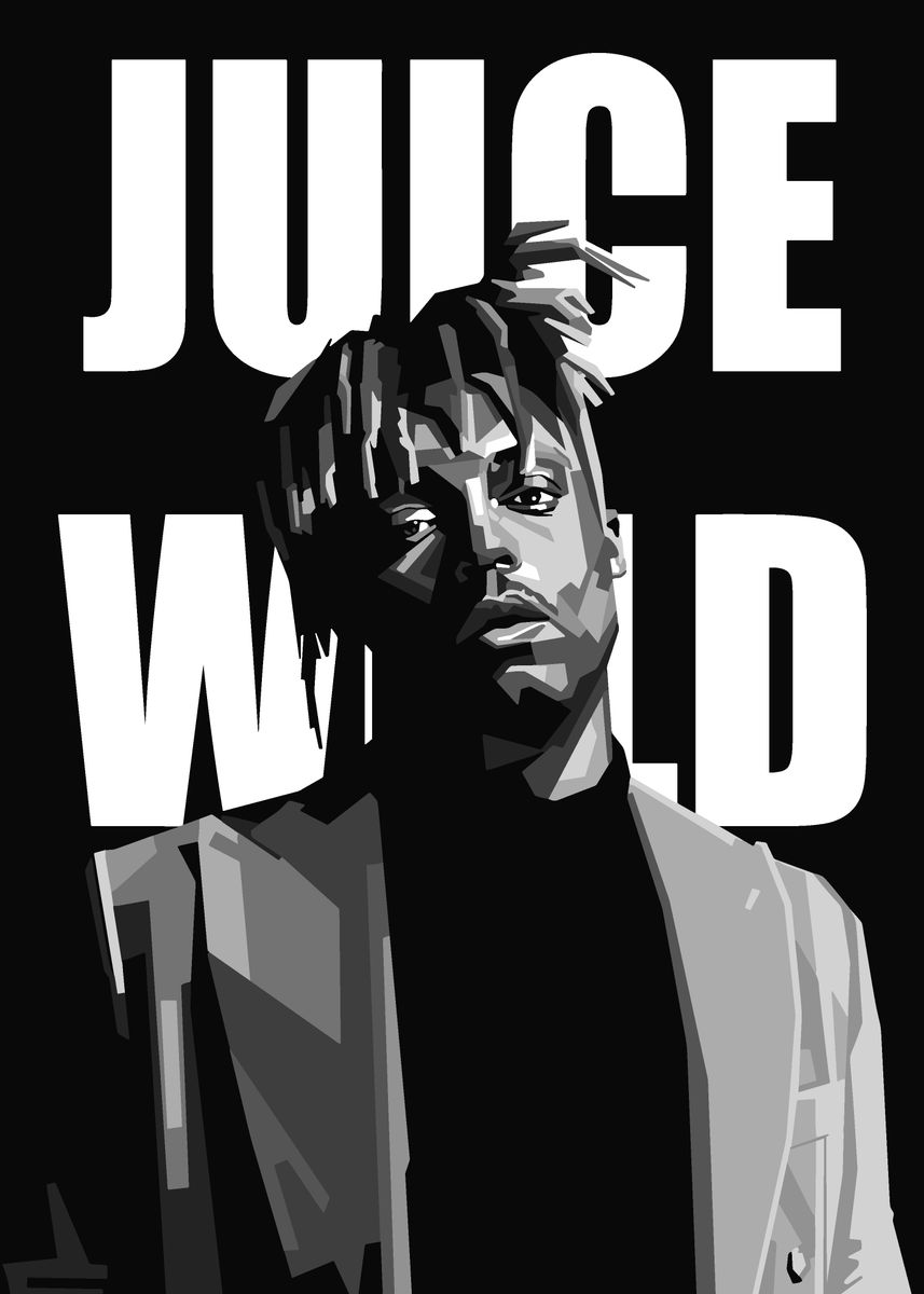 'Juice Wrld Portrait' Poster, picture, metal print, paint by ...