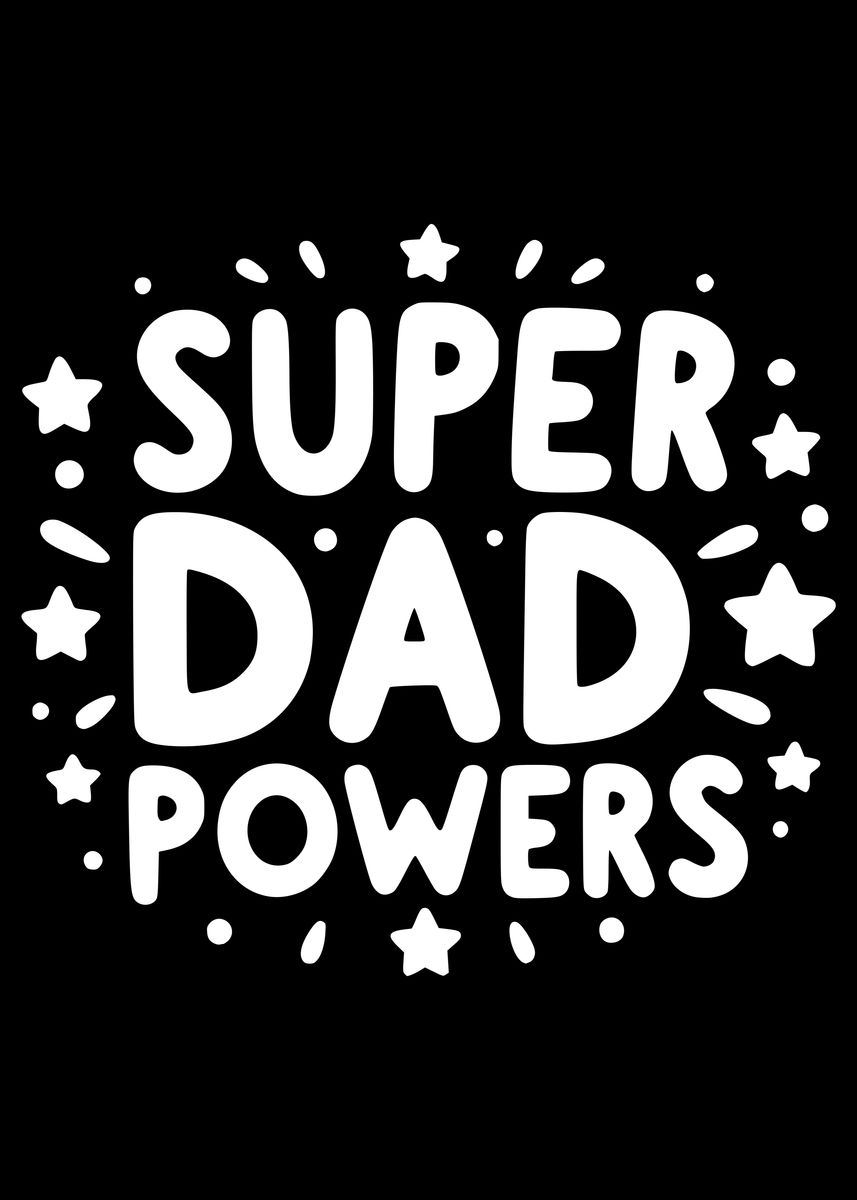 'Super Dad Powers' Poster, picture, metal print, paint by Francois ...
