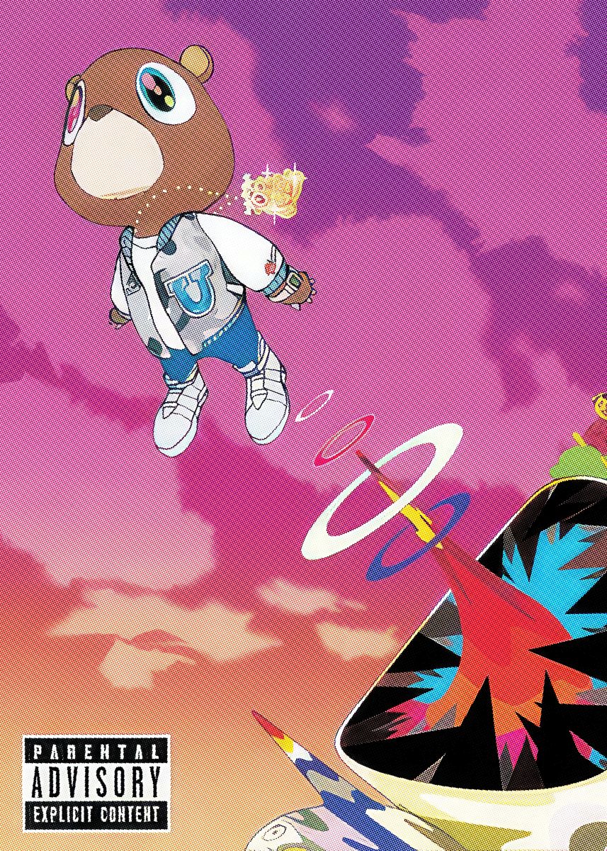 'Kanye west rapper hip hop' Poster, picture, metal print, paint by ...