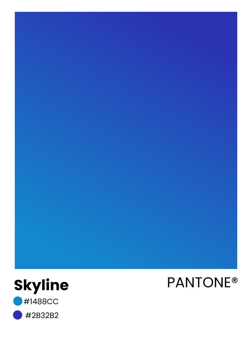 'Pantone Color Chart - Skyline' Poster, picture, metal print, paint by ...