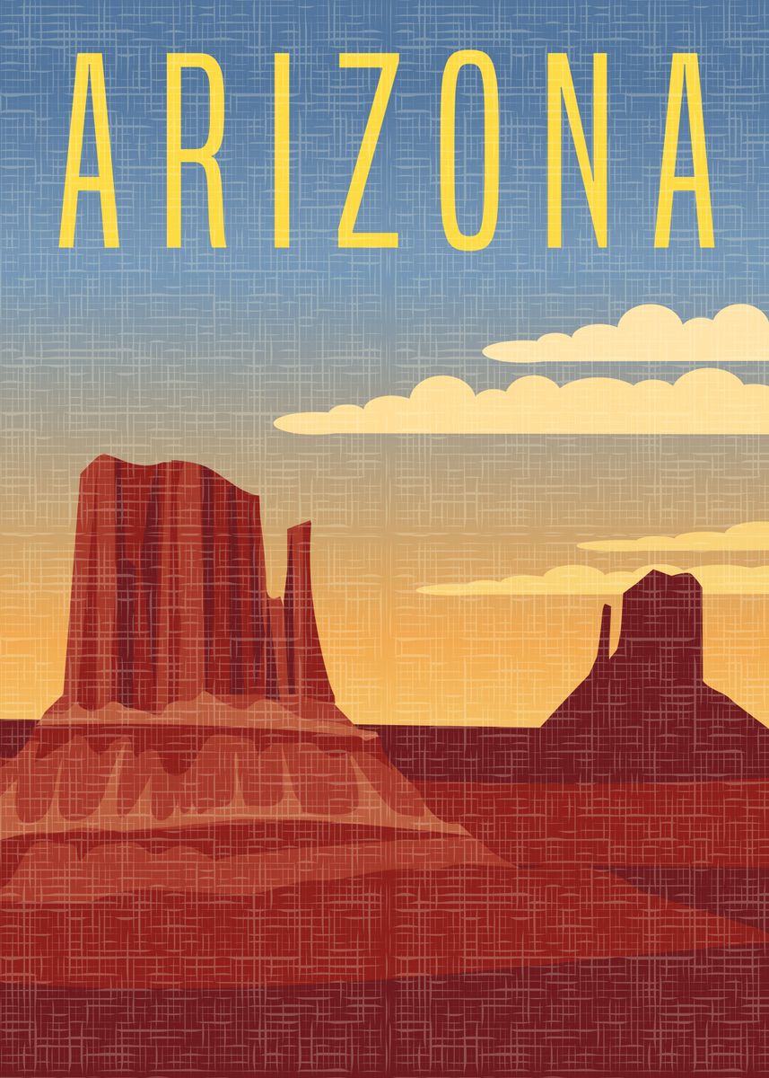 'Arizona Landscape Poster' Poster, picture, metal print, paint by Sam ...