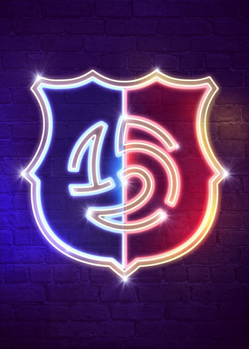 'FCB Anniversary Neon' Poster, picture, metal print, paint by Barça ...