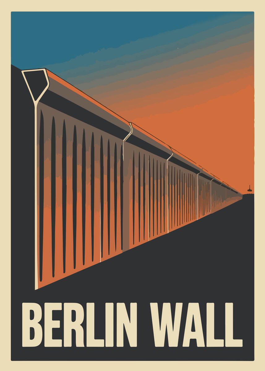 'Berlin Wall Poster' Poster, picture, metal print, paint by ...