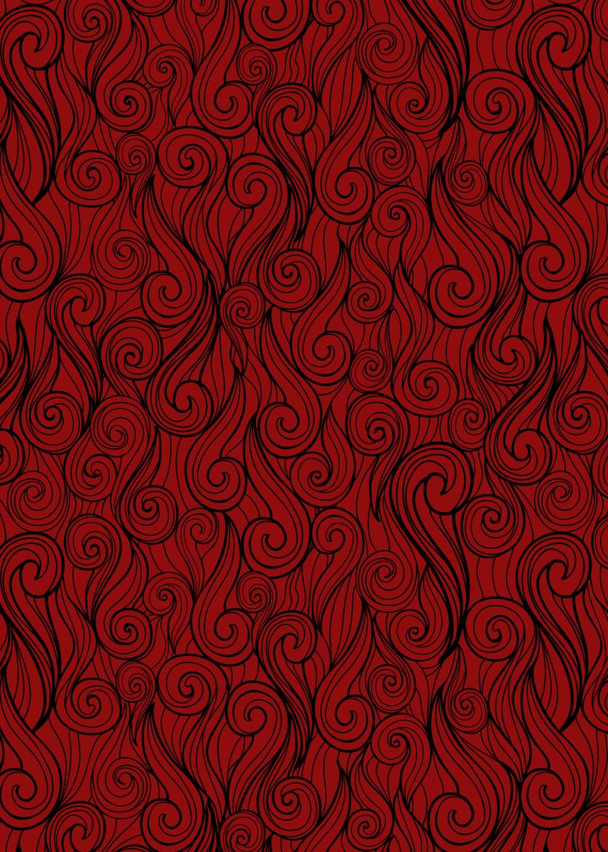 'Red Swirl Pattern' Poster, picture, metal print, paint by Farhan Fauzi ...