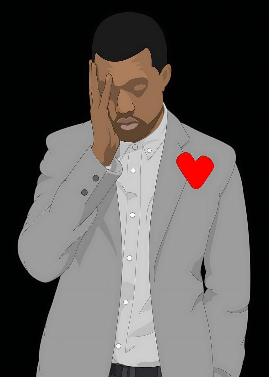 'Kanye West 808s and Heartbreak' Poster, picture, metal print, paint by ...