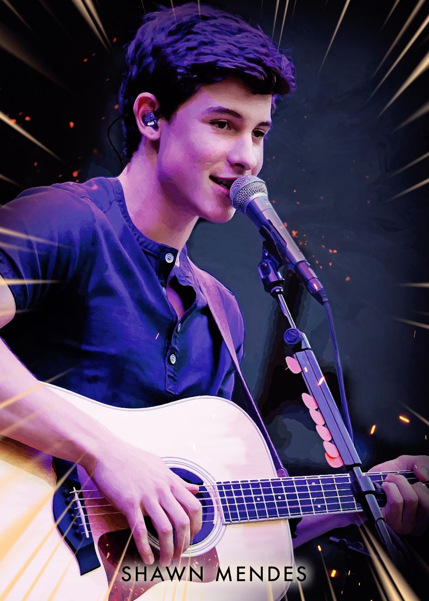 'Shawn Mendes' Poster, picture, metal print, paint by Micho Abstract ...