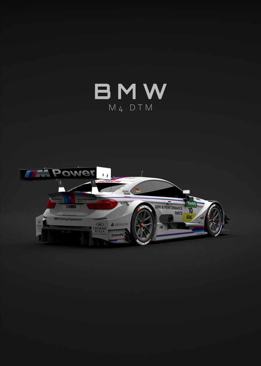 'BMW M4 DTM 2015 Race Car - Back - Specs' Poster, picture, metal print ...