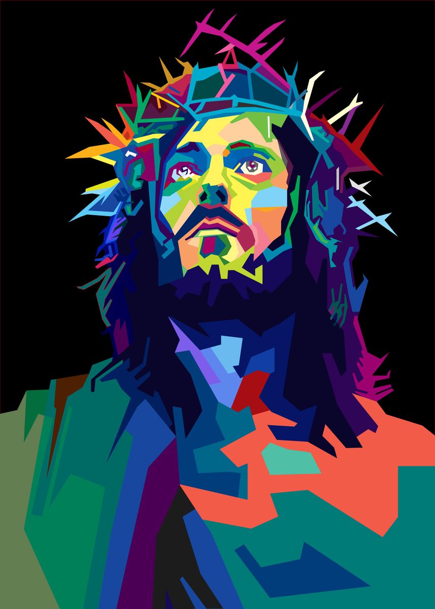 'Jesus Christ Pop Art' Poster, picture, metal print, paint by ROBO ...