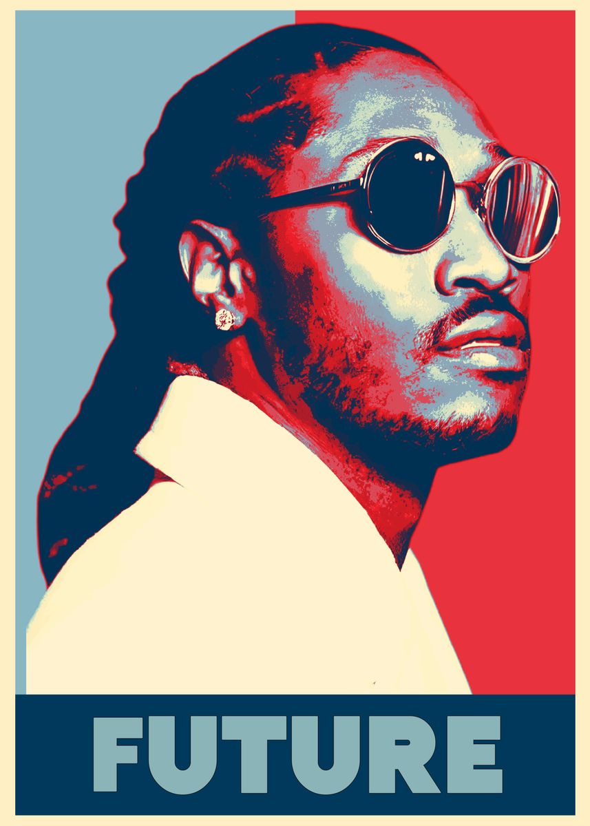 'Future Rapper Poster' Poster, picture, metal print, paint by CLOVE ...