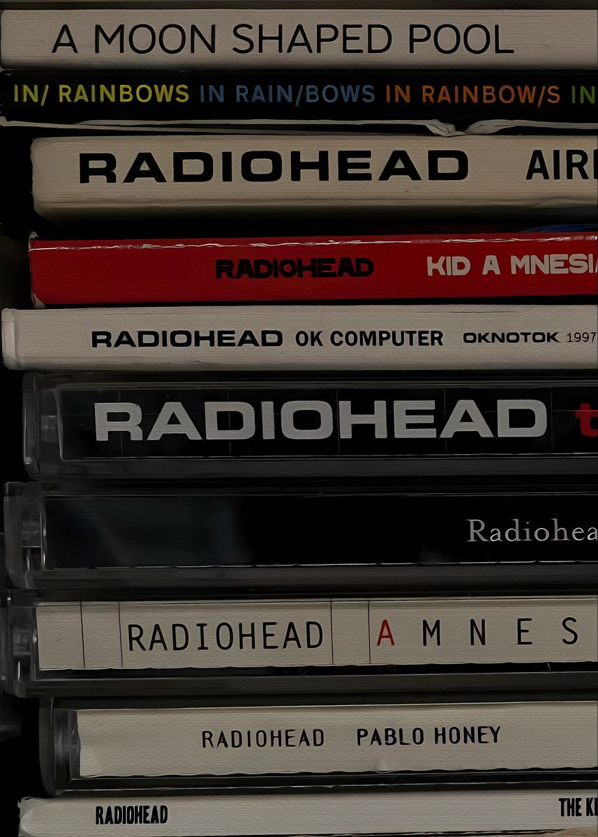 'Radiohead Cassette Tapes' Poster, picture, metal print, paint by ...