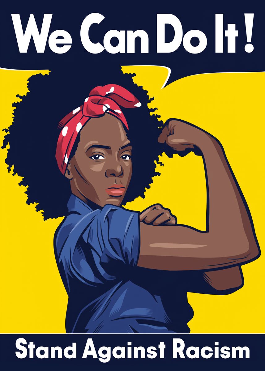 'Anti Racism Poster' Poster, picture, metal print, paint by warrock artwork | Displate