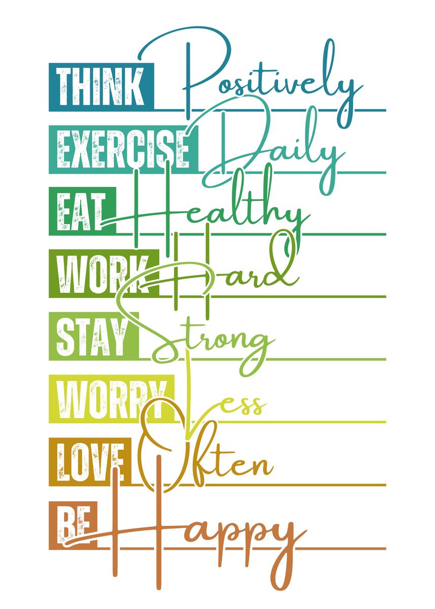 'Exercise Motivation' Poster, picture, metal print, paint by Nae | Displate