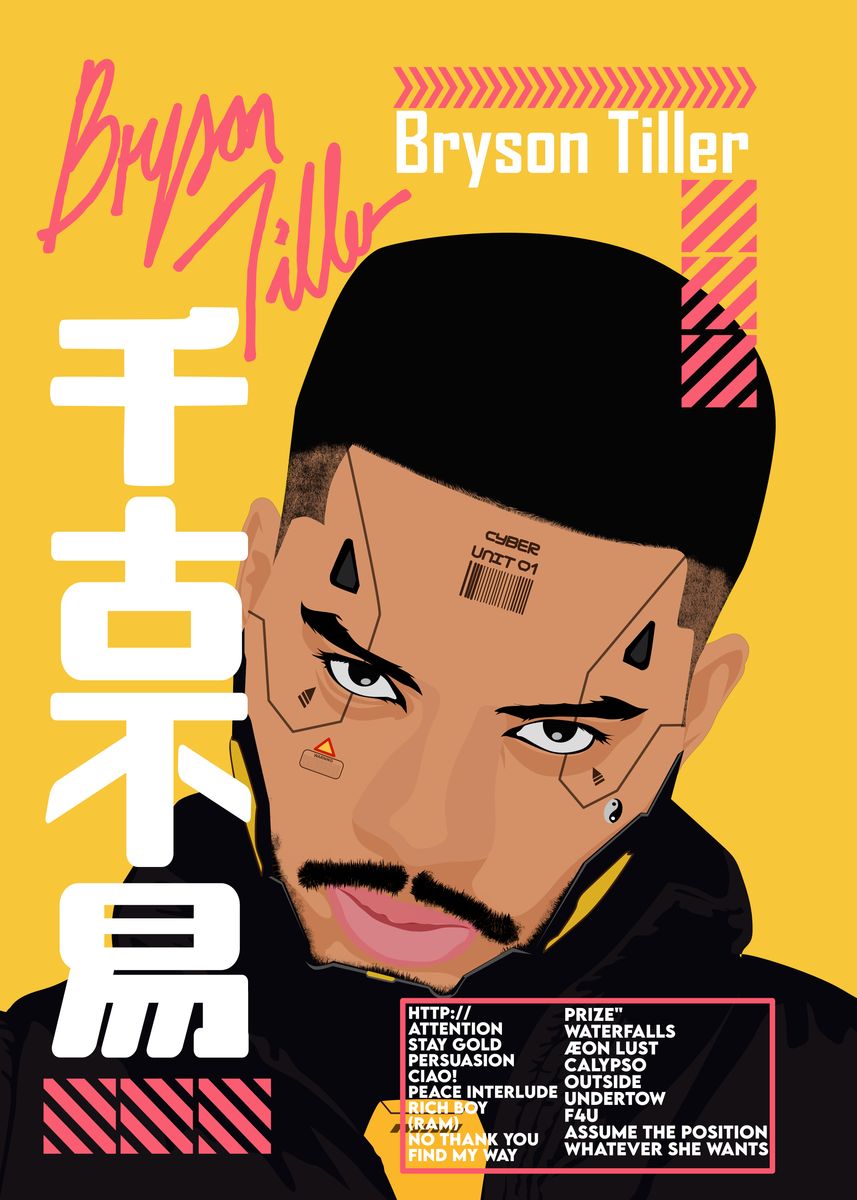 'Bryson Tiller album' Poster, picture, metal print, paint by geeks ...