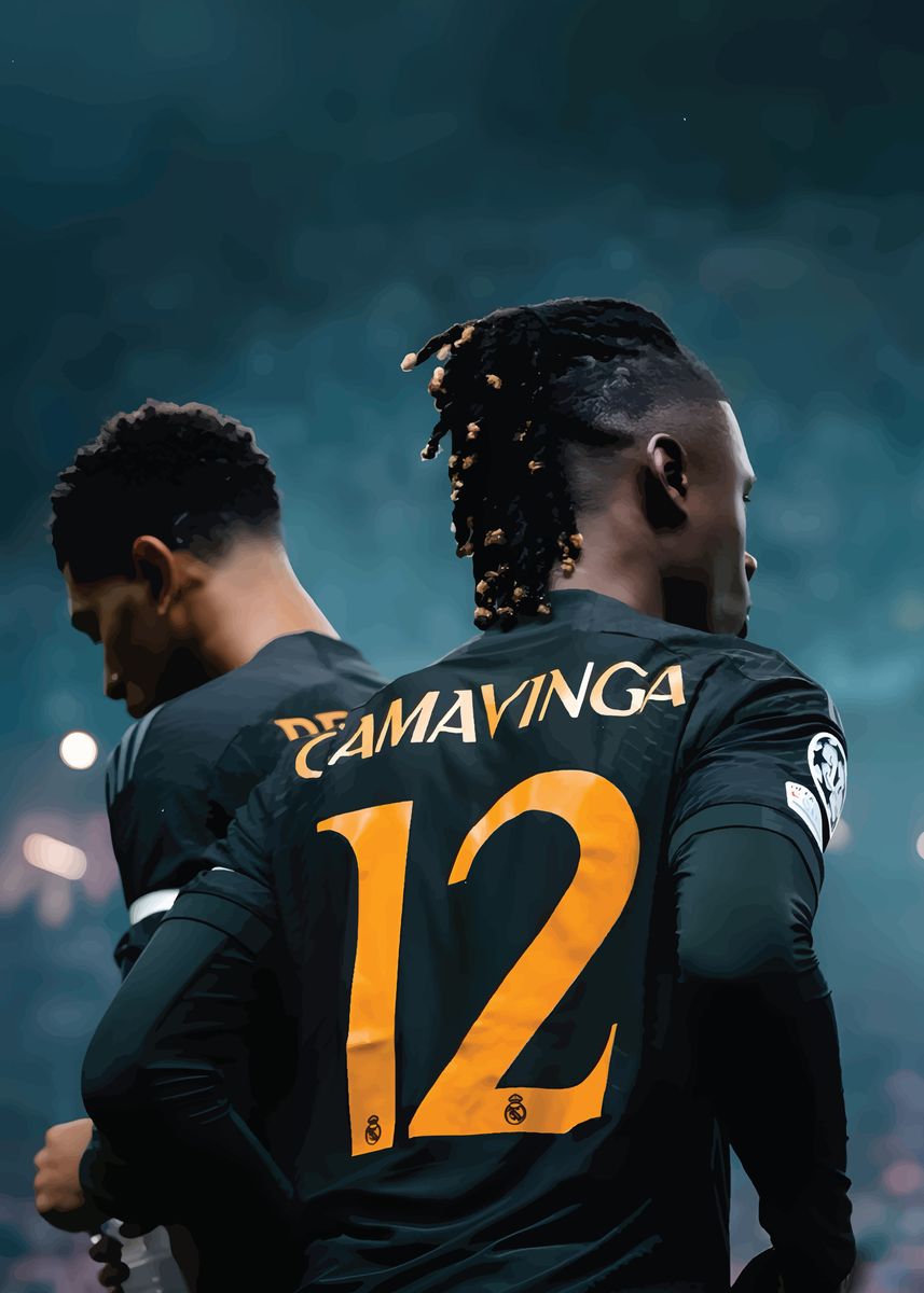 'Camavinga Real Madrid Jersey' Poster, picture, metal print, paint by ...