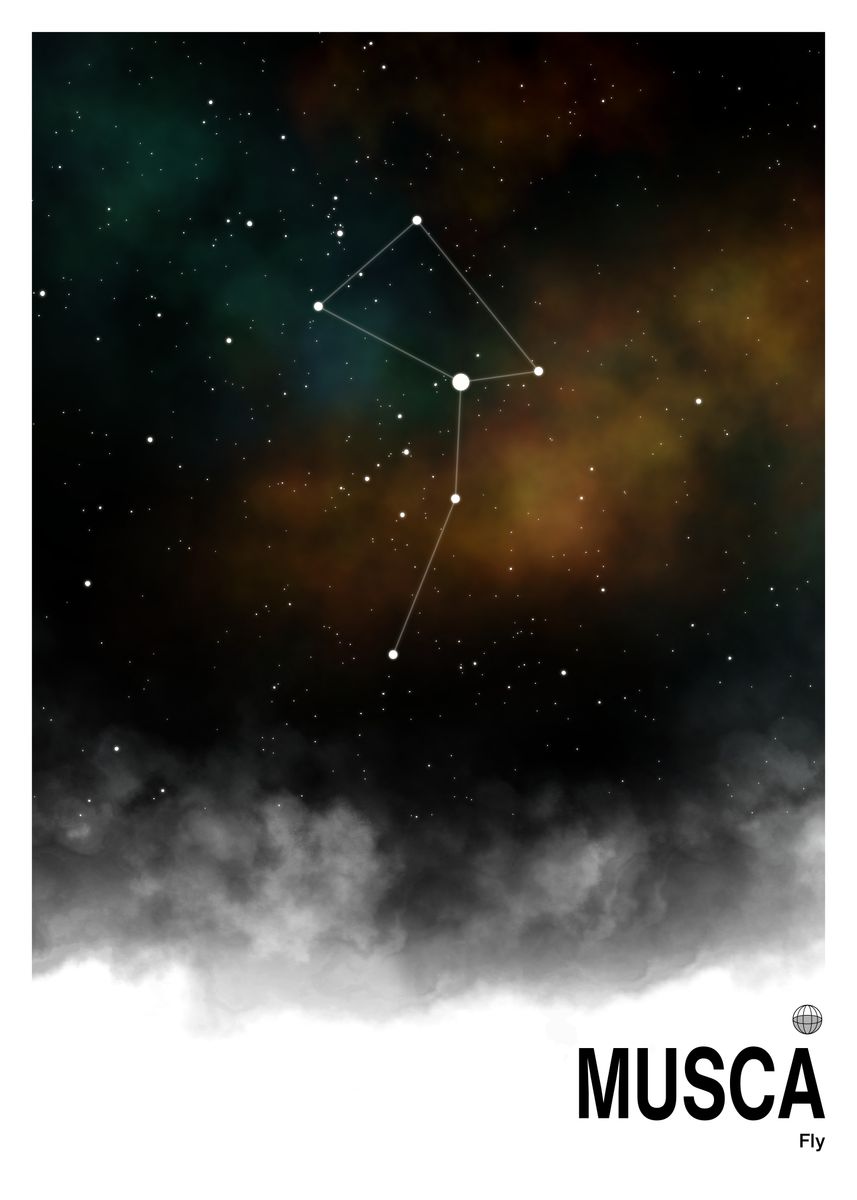 'Musca Constellation Print' Poster, picture, metal print, paint by Josh ...