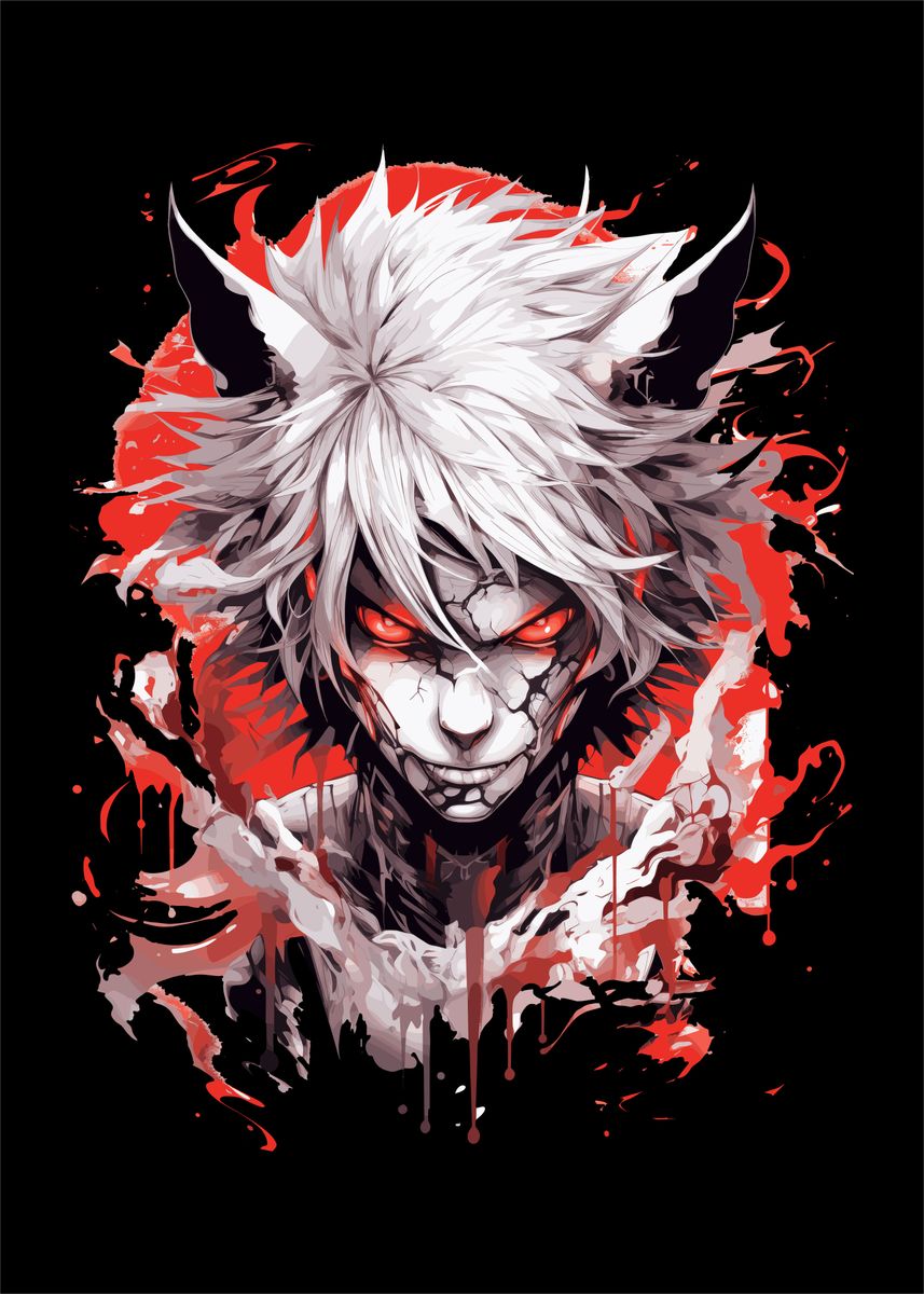 'Anime Wolf Character' Poster, picture, metal print, paint by Nizar ...