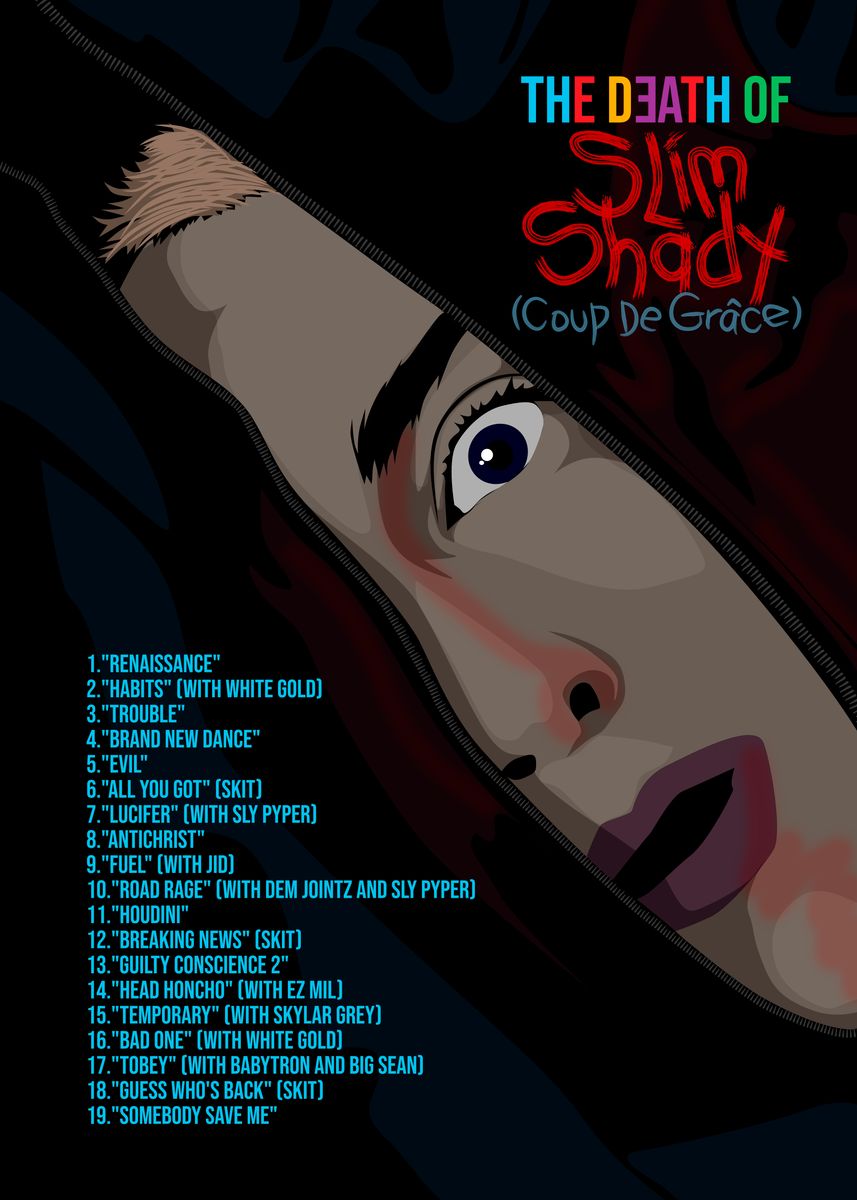 'Slim Shady Album Cover' Poster, picture, metal print, paint by geeks ...