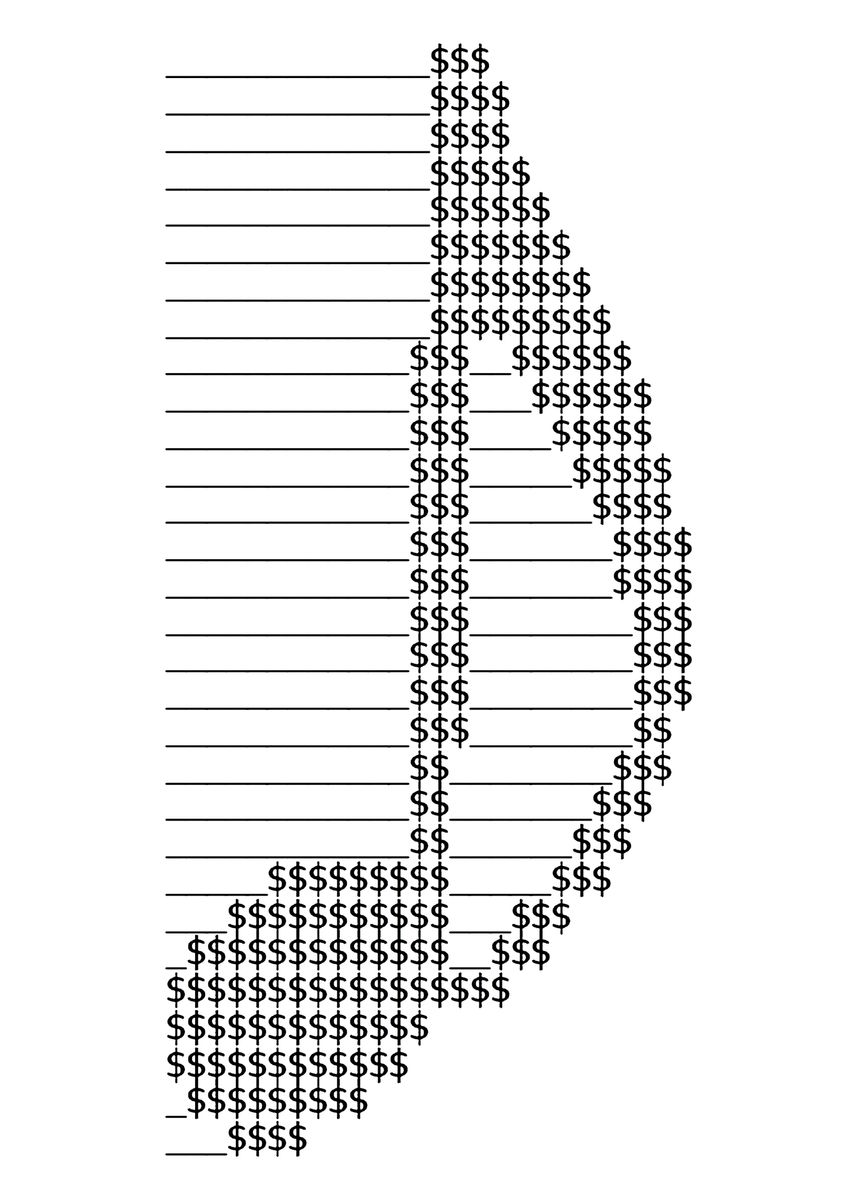 'Music Text Art Dollar Sign Art' Poster, picture, metal print, paint by ...