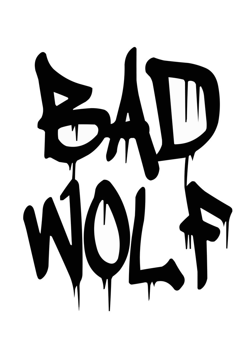 'Bad Wolf Graffiti' Poster, picture, metal print, paint by ichimdp ...