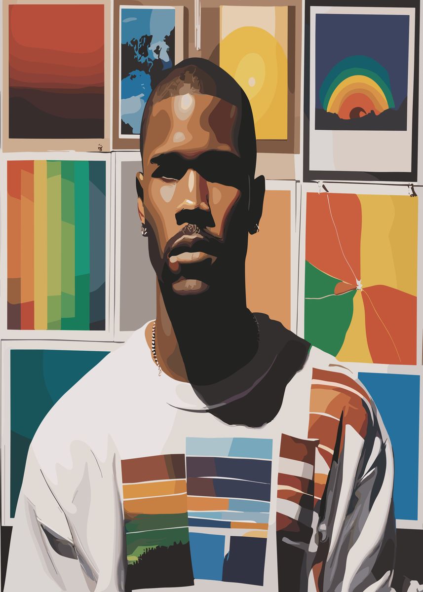 'Frank Ocean Portrait' Poster, picture, metal print, paint by Manaj ...