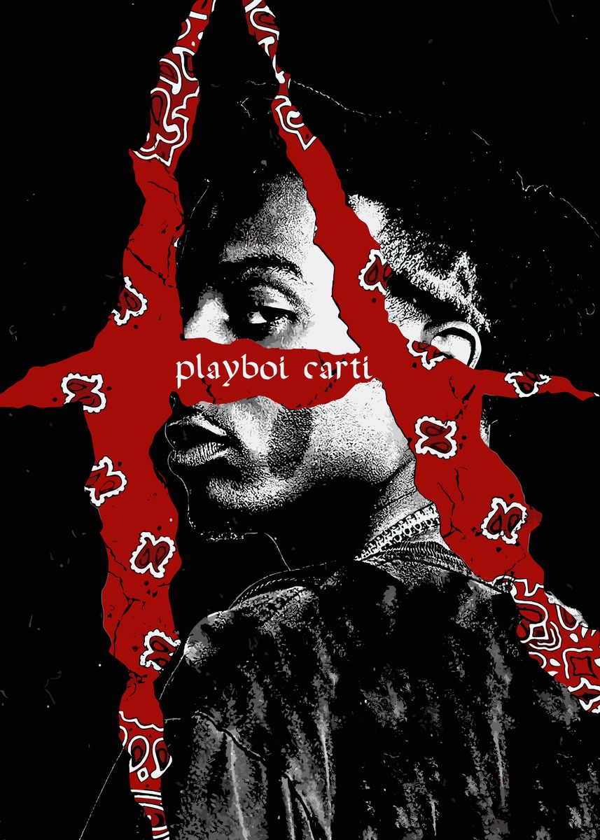 'Playboi Carti ' Poster, picture, metal print, paint by Fluency Room ...