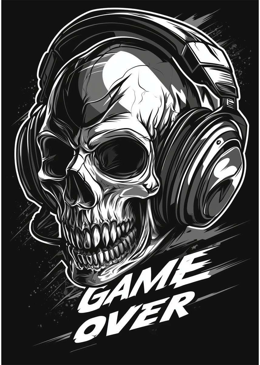 'Game Over' Poster, picture, metal print, paint by Paulo José | Displate