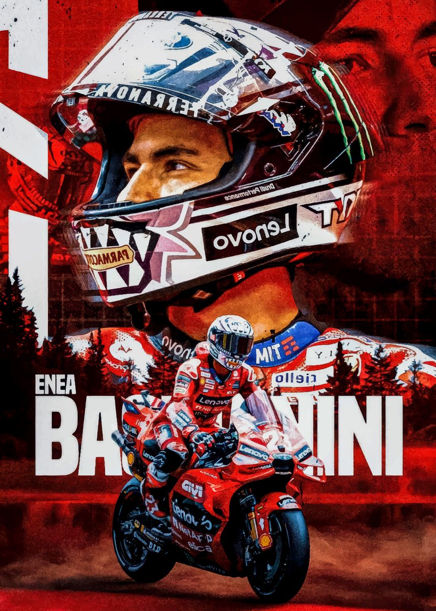 'Enea Bastianini Moto GP' Poster, picture, metal print, paint by muyadi ...