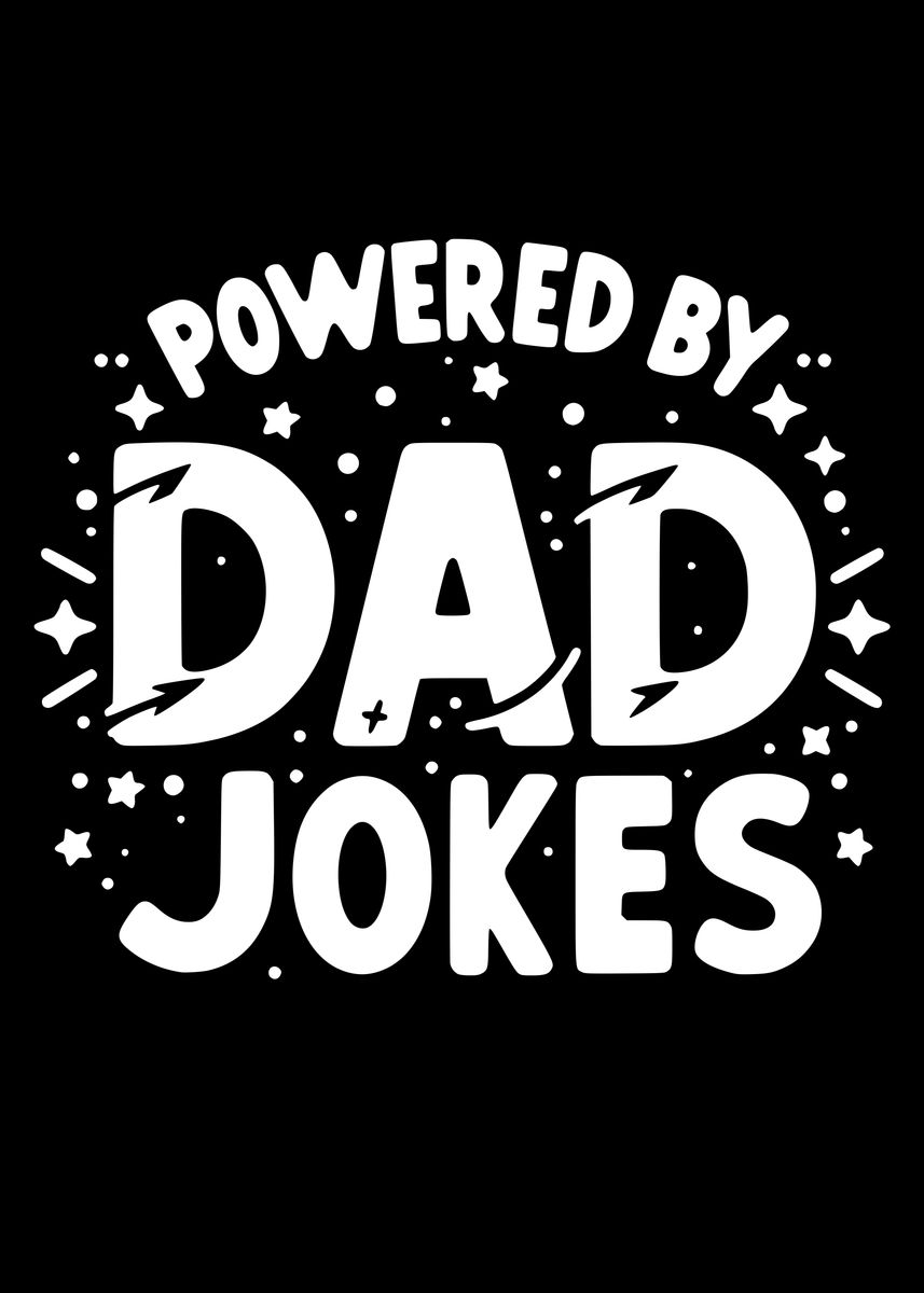 'Dad Jokes Power' Poster, picture, metal print, paint by Francois ...