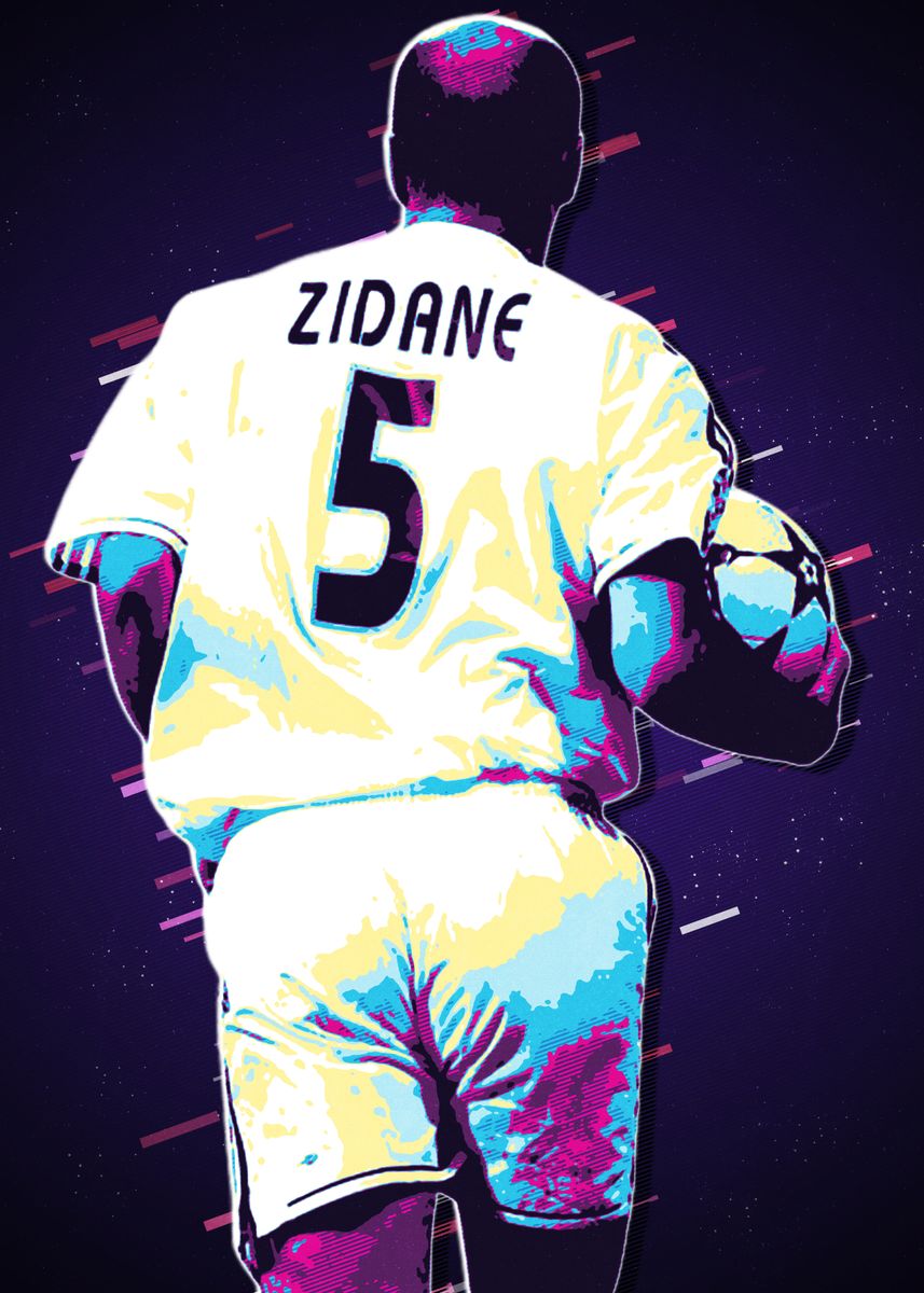 'Zidane Football Art' Poster, picture, metal print, paint by SOLIK ...