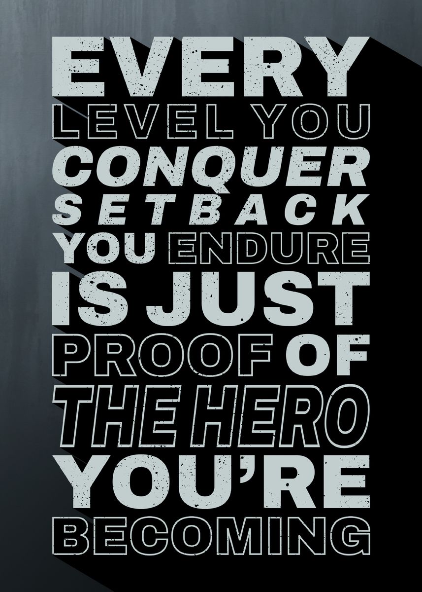 'Hero's Journey Quote' Poster, picture, metal print, paint by Mr ...