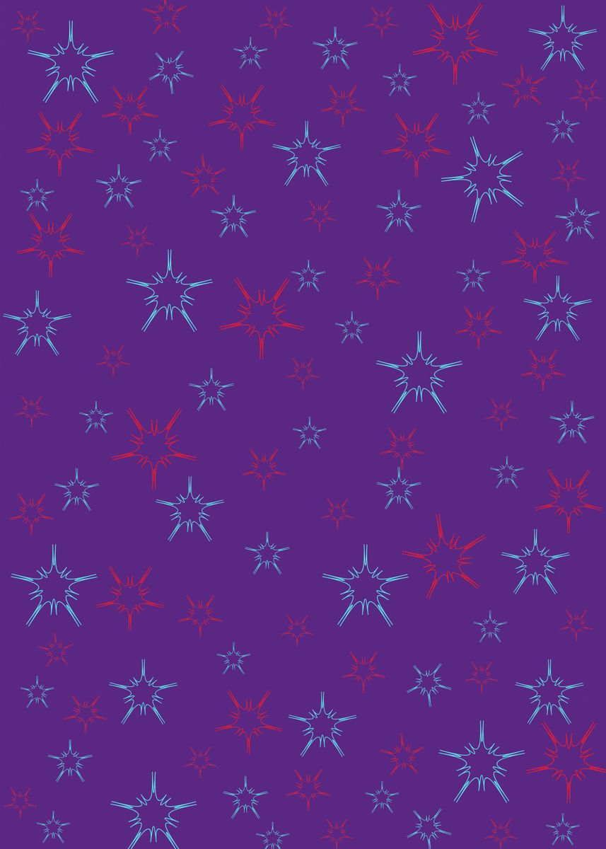 'Purple Starburst Pattern' Poster, picture, metal print, paint by Scar ...
