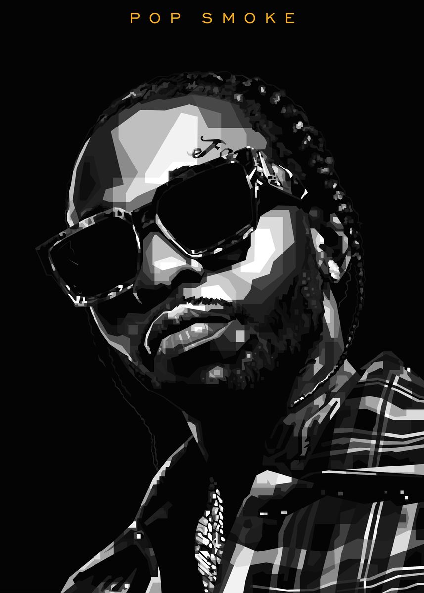 'Pop Smoke Portrait' Poster, picture, metal print, paint by Pop art ...