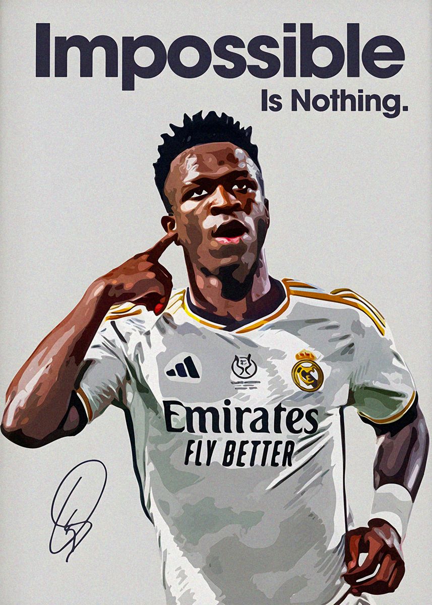 'Vinicius Jr' Poster, picture, metal print, paint by Katy 227 | Displate