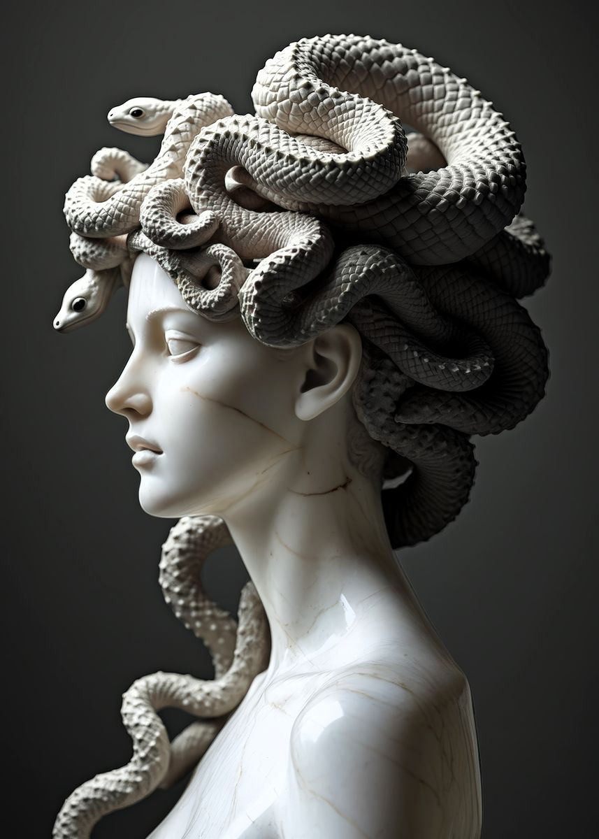 'Medusa Sculpture' Poster, picture, metal print, paint by Lorence ...