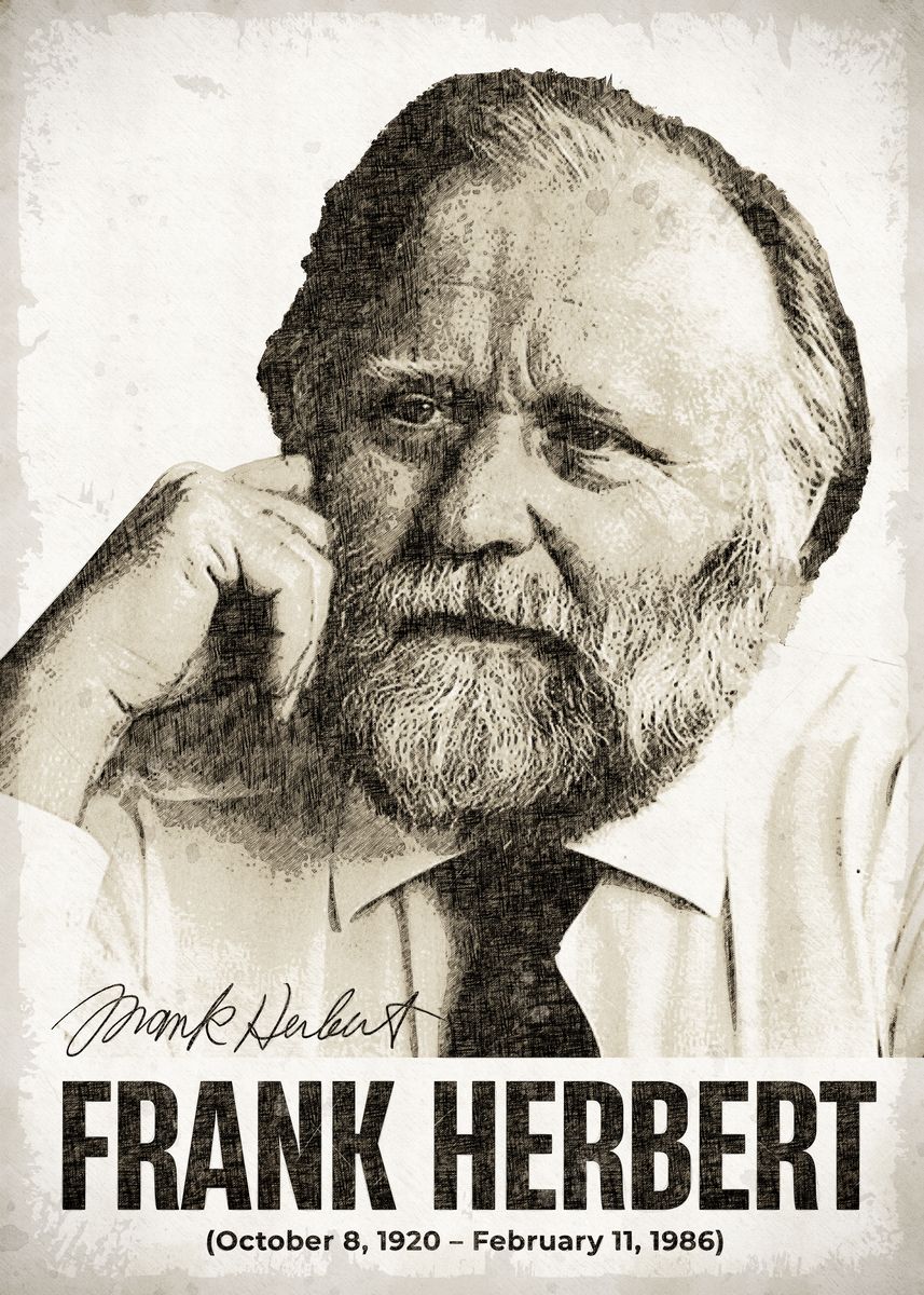 Frank Herbert Portrait Poster Picture Metal Print Paint By Yunur Frank Herbert Portrait Poster Picture Metal Print Paint By Yunur
