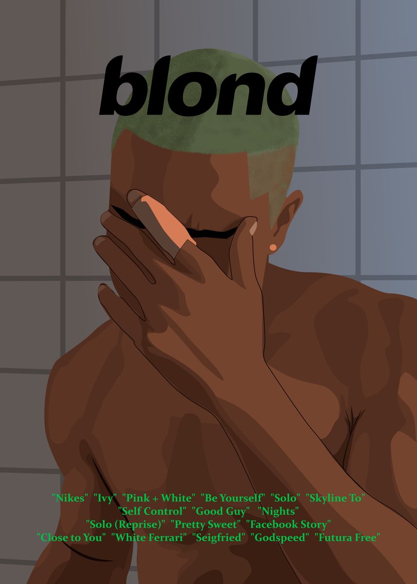 'Frank Ocean Blond Album Cover' Poster, picture, metal print, paint by ...