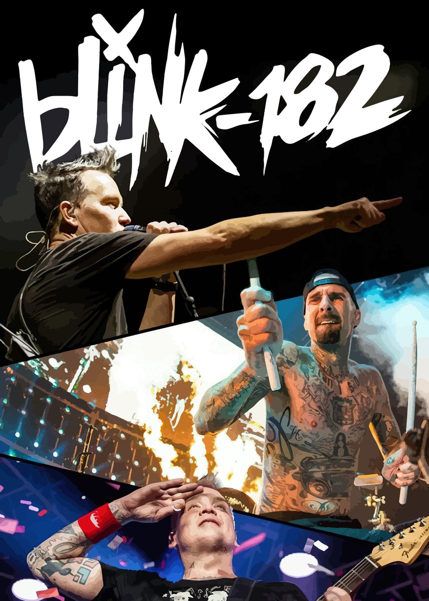'Blink-182 Band Poster' Poster, picture, metal print, paint by Rans ...