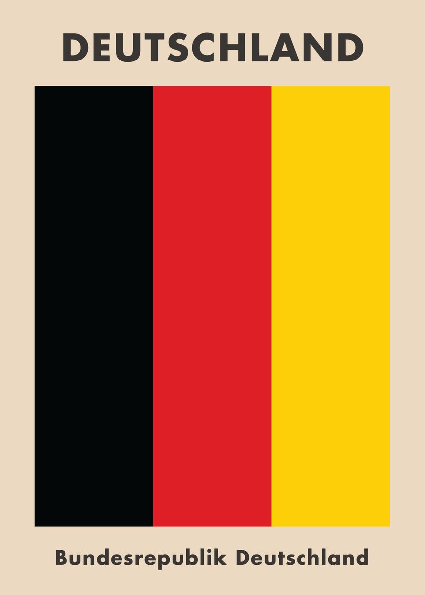 'German Flag Illustration' Poster, picture, metal print, paint by ...