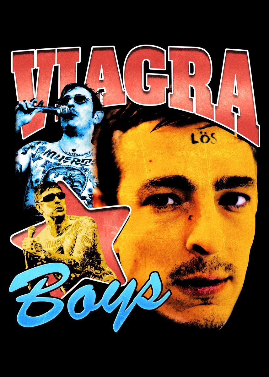 'Viagra Boys T-Shirt' Poster, picture, metal print, paint by Dianeklein ...