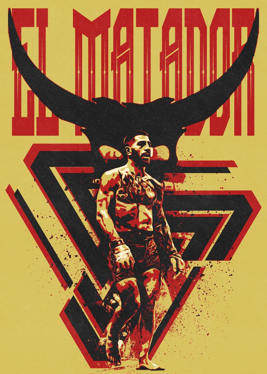 'Ilia El Matador Topuria MMA Poster' Poster, picture, metal print ...