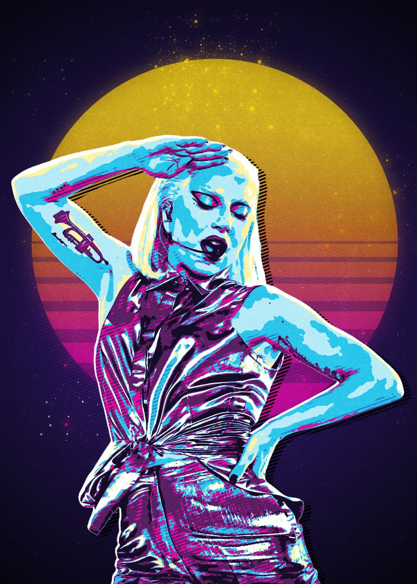 'Lady Gaga Retro ' Poster, picture, metal print, paint by Rose Art ...