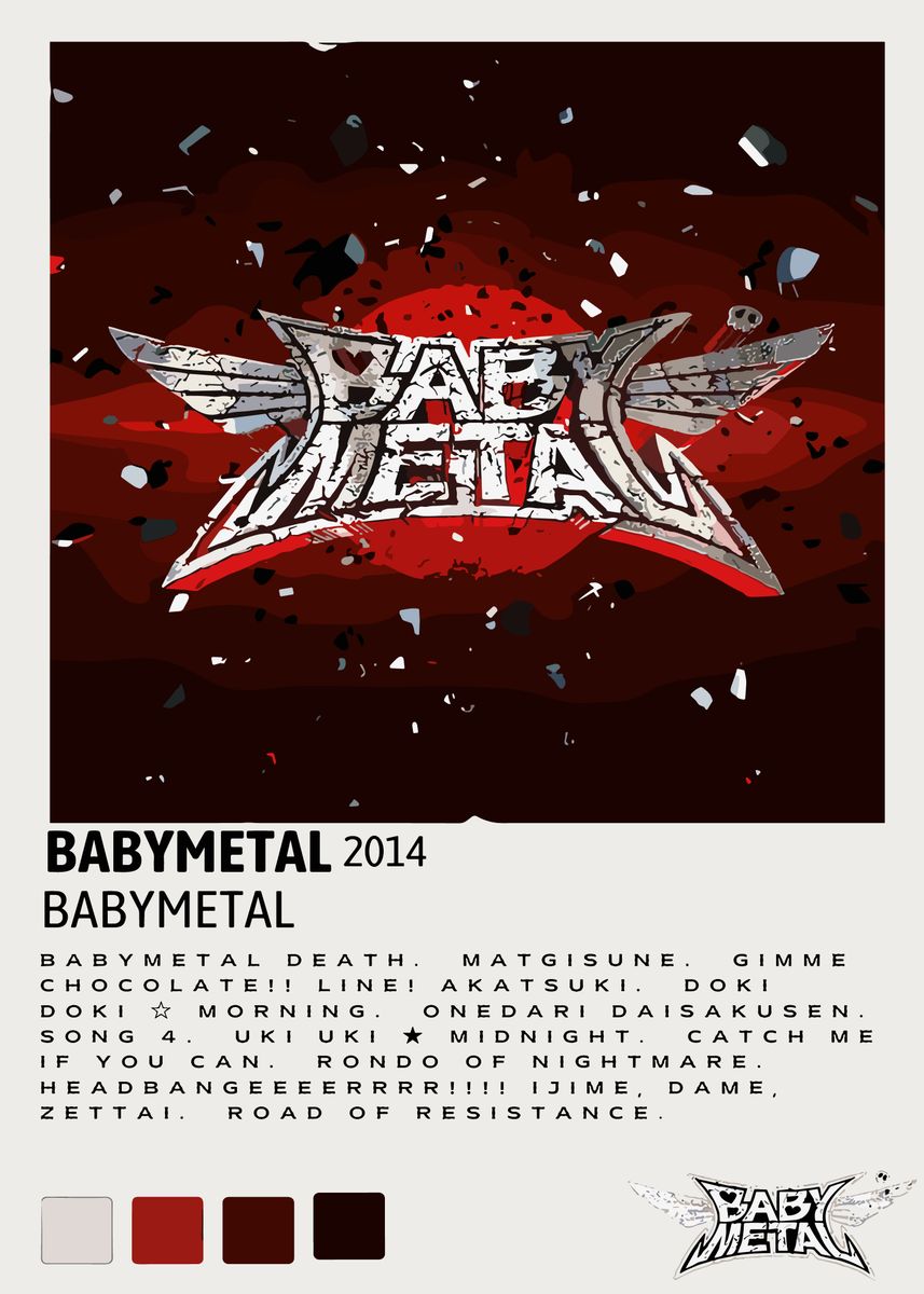 'Babymetal 2014 Album Cover' Poster, picture, metal print, paint by Elg ...