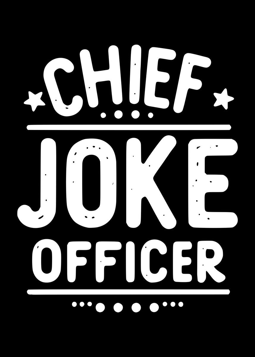 'Chief Joke Officer' Poster, picture, metal print, paint by Francois ...