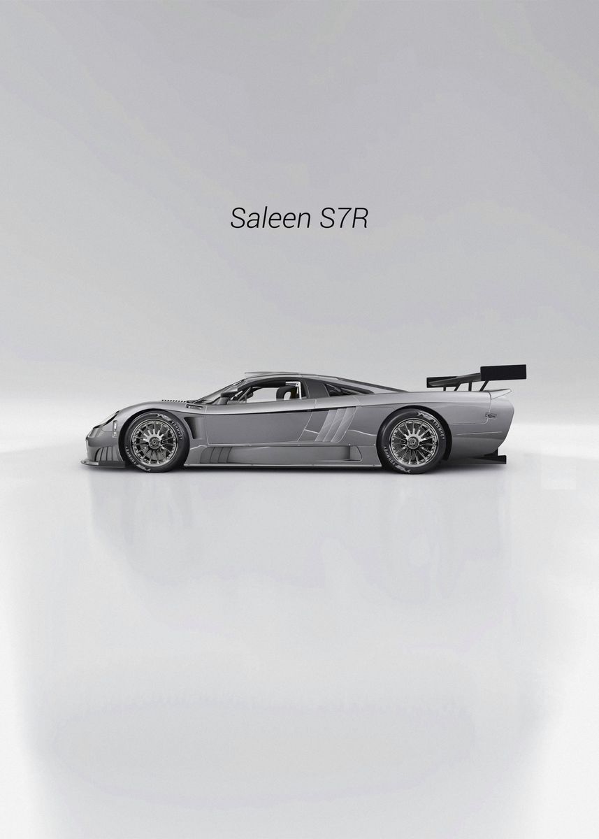 'Saleen S7R' Poster, picture, metal print, paint by One Line Artist ...