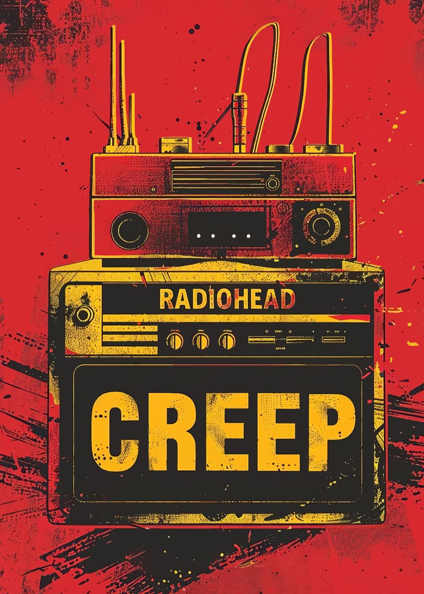'Radiohead Creep Poster' Poster, picture, metal print, paint by cah ...