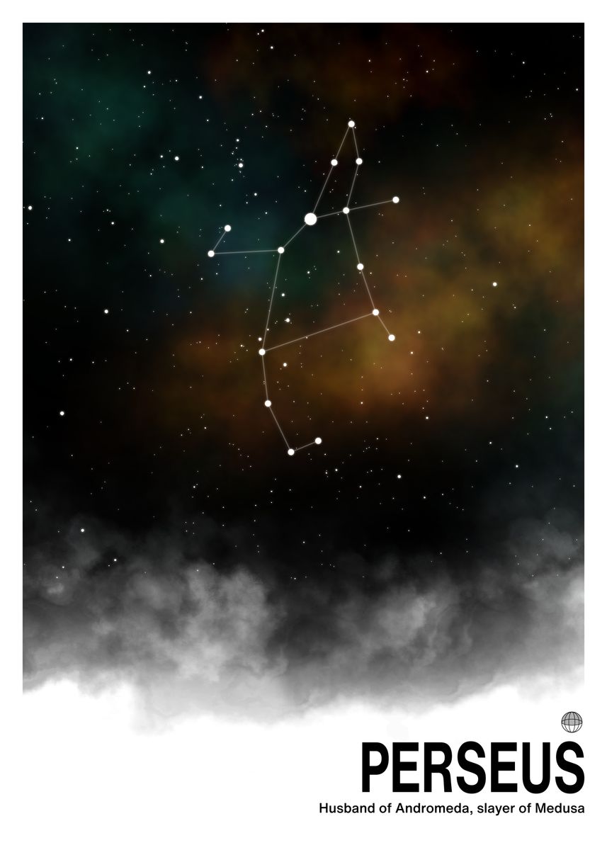 'Perseus Constellation Art Print' Poster, picture, metal print, paint ...