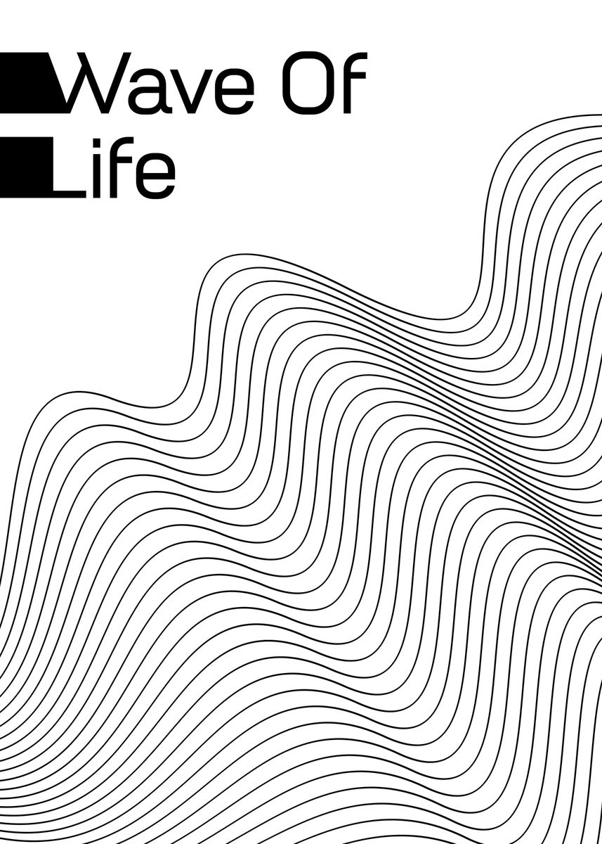 'Wave of Life Abstract Art' Poster, picture, metal print, paint by ...