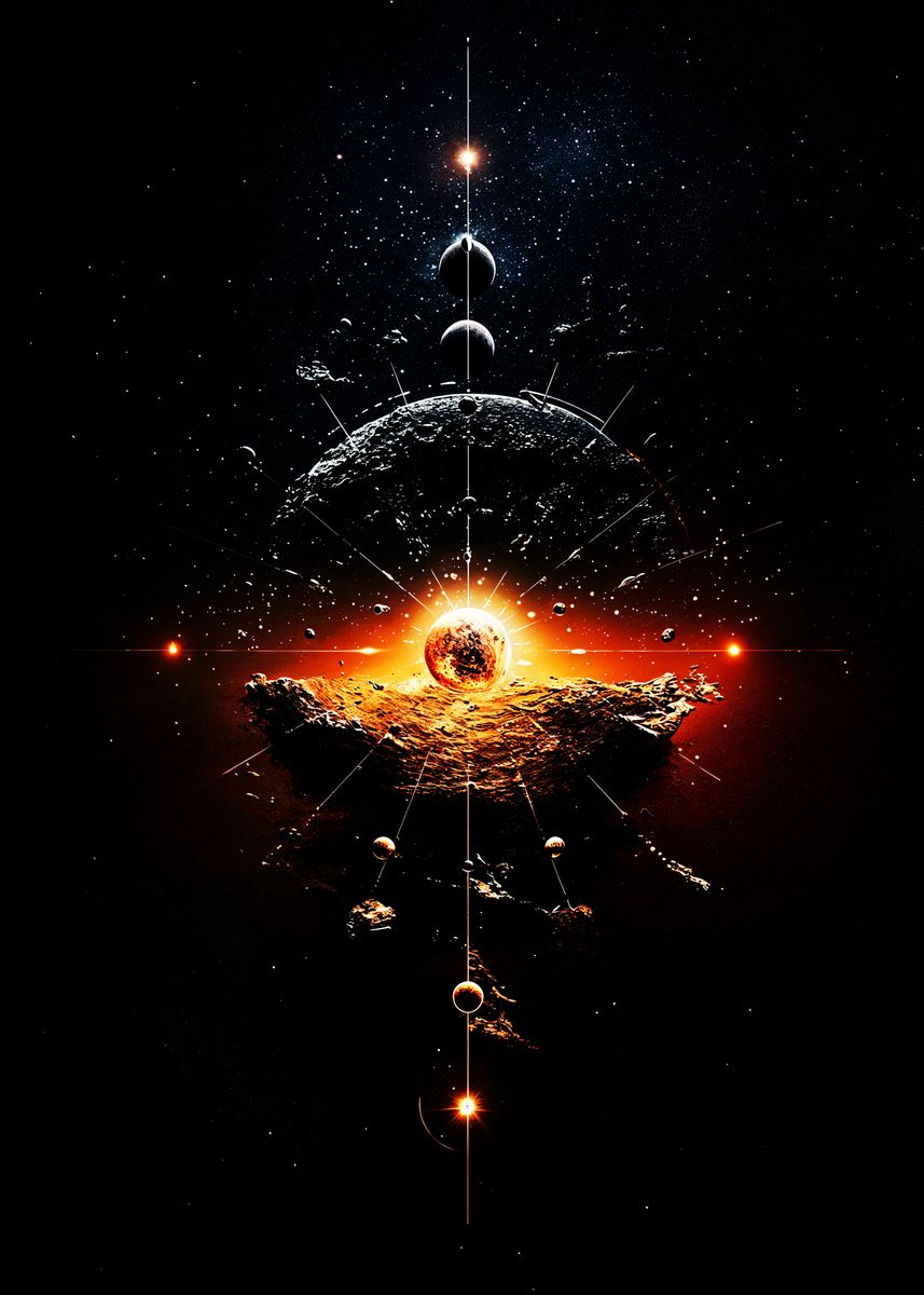 'Cosmic Supernova' Poster, picture, metal print, paint by ...