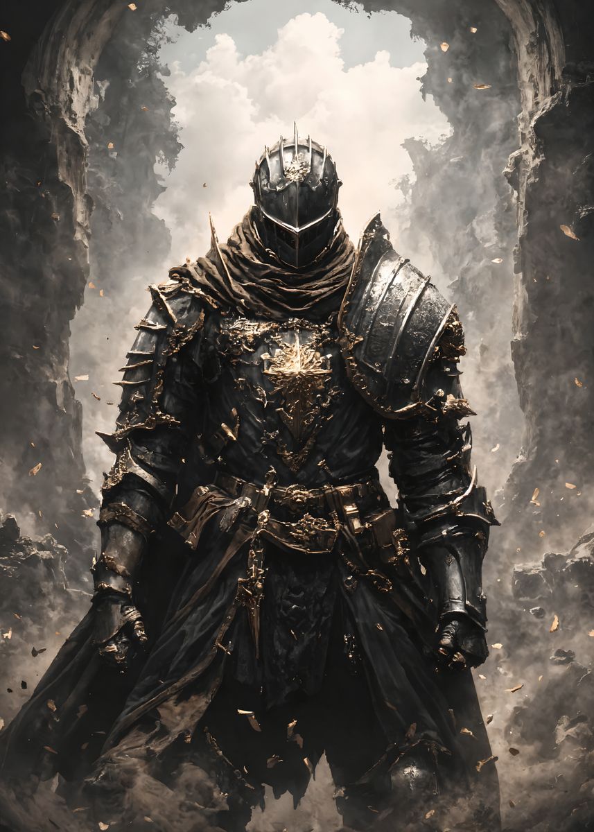 'Dark Knight Armor' Poster, picture, metal print, paint by Krzysztof ...